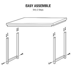 Tribesigns Computer Desk, 47 inch Modern Simple Office Desk Computer Table Study Writing Desk for Home Office, White
