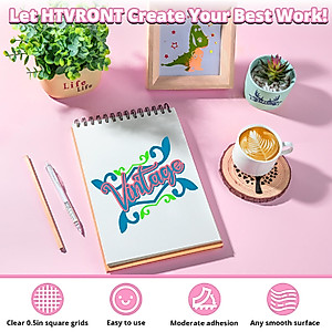 Transfer Tape for Vinyl - 12" x 10 FT w/Red Alignment Grid Clear Transfer Paper for Adhesive Vinyl - Medium Tack Vinyl Transfer Tape for for Decals Signs Windows Stickers