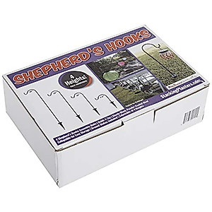 Shepherd's Hooks Garden Stakes, Set of 4 - BEST Lawn Stakes for Décor - Hang Mason Jars and Solar Lights - Outdoor Decoration - Perfect for Backyards, Weddings, and more!