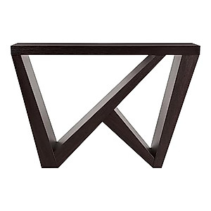 HOMES: Inside + Out Naomi Modern Decorative Accent Console with W-Shaped Legs, Narrow Desk, Wood Entryway Console Table for Living Room, Hallway, Entrance, Small Spaces, Cappuccino