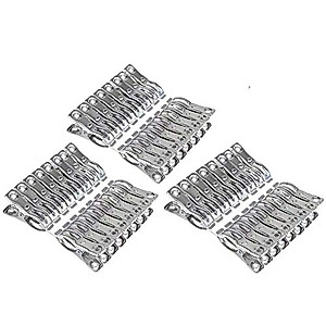 Pealeep Clothes pins, 60Pcs Metal Beach Chair Towel Clips,Heavy Duty Stainless Steel Clothespin, Beach Towel Clips Keep Your Towel from Blowing Away