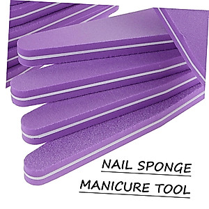 FOMIYES 10pcs Nail File Emery Board Natural Sponge Trim Buffing Block Manicure Buffing File Nail Buffer File Nail File Buffer Nail Buffer Block Grit Purple Newborn Pedicure