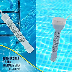 U.S. Pool Supply Floating Buoy Pool Thermometer with Jumbo Easy-to-Read Temperature Display Analog
