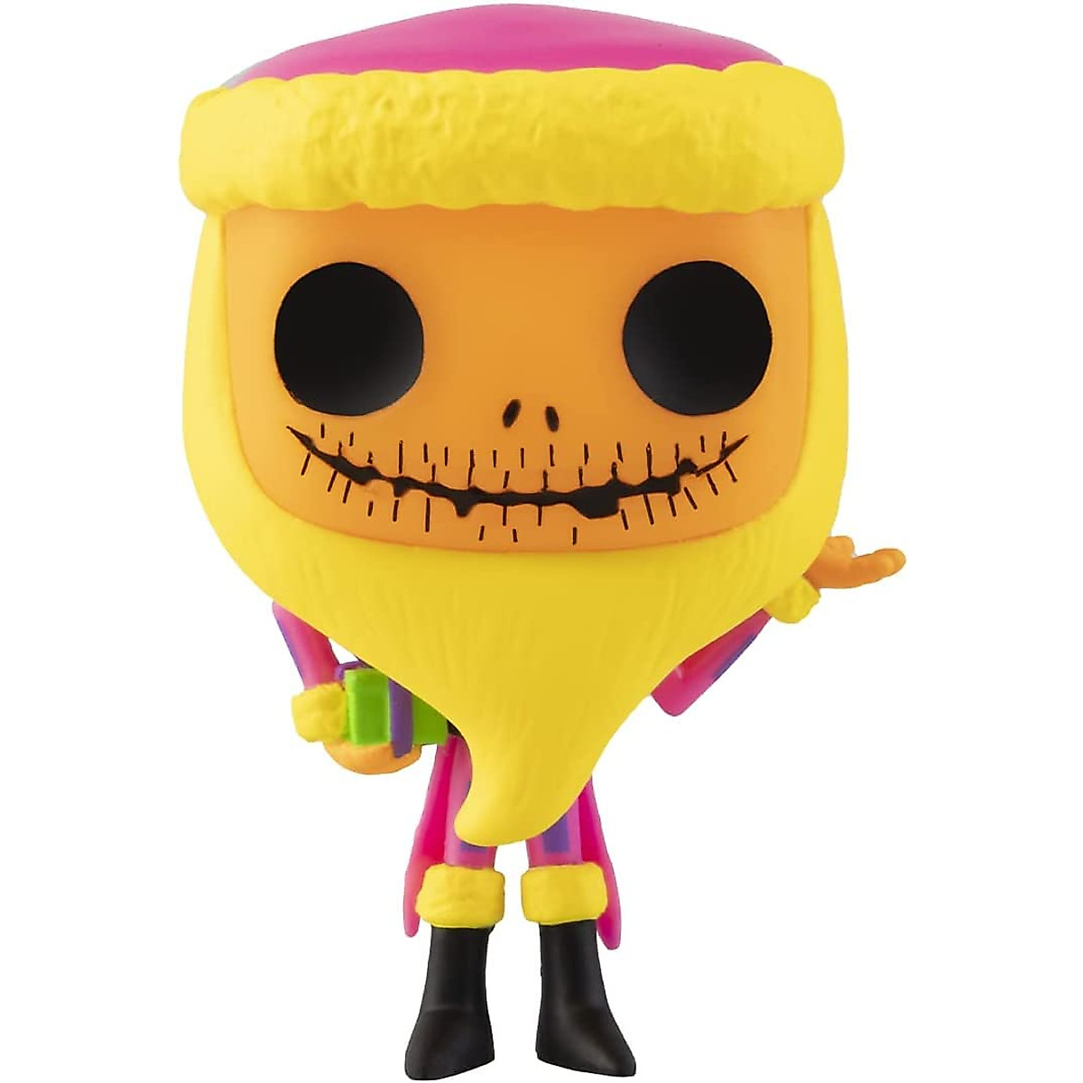 King NBX Exclusive Nightmare Before Christmas Jack Figure Character Bundled with Halloweentown Black Light Santa Skellington + Something Wild Card Game + 3D Icon Hanger Master of Fright 3 Items