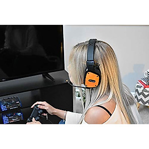 X Rocker, 5188001, XH2 Headset with Microphone, 6.89 x 3.35 x 8.07, Black/Orange