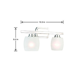 Hampton Bay Tamworth 2 Light Vanity Brushed Nickel