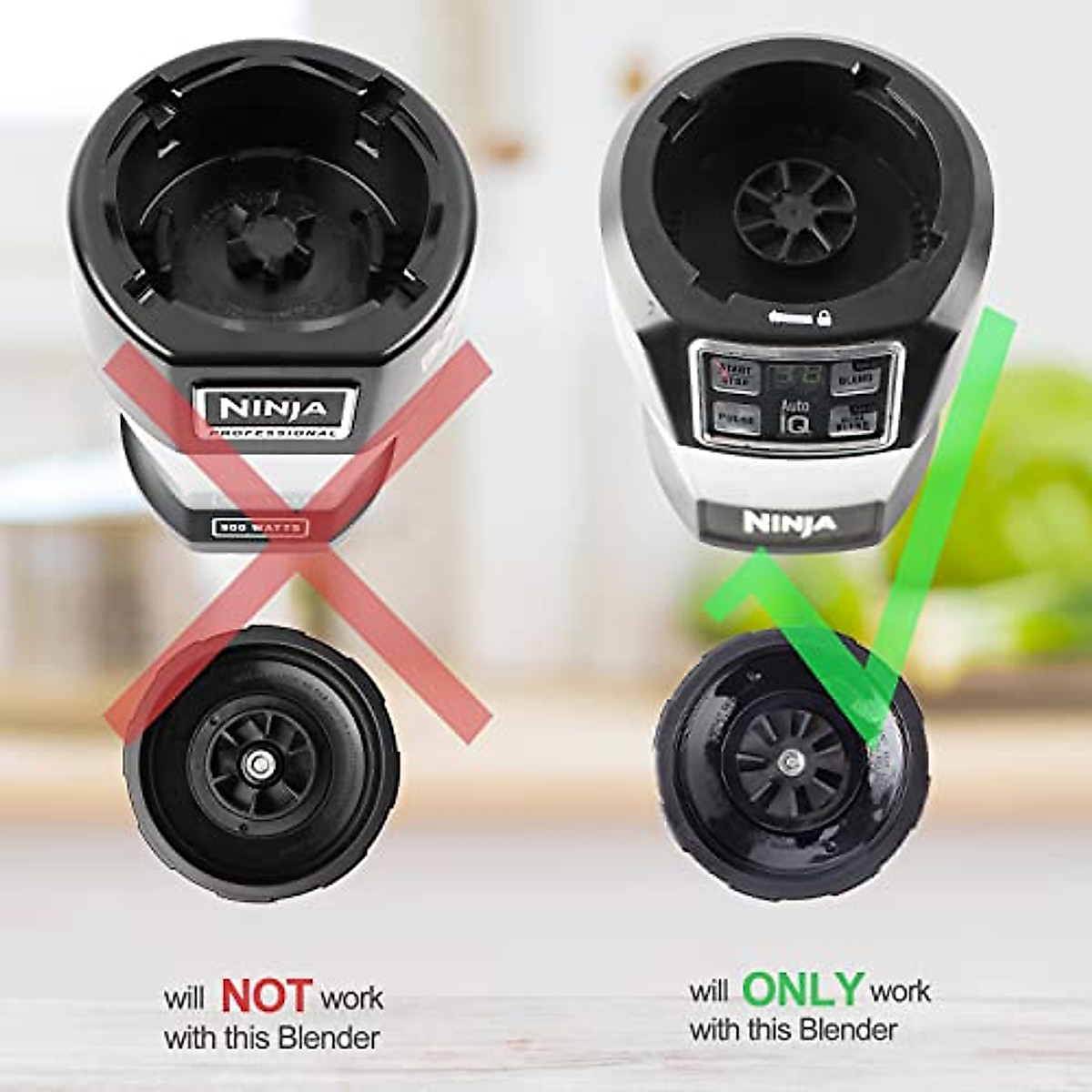 7-Fins Extractor Blade Assembly with Rubber Gasket Blender Replacement Parts Compatible with Nurti Ninja Blenders Auto iQ BL480 BL482 BL642 BL682 NN102