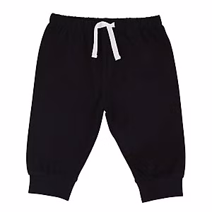 Stephan Baby Black and White Collection, Sweat Pants-Style Diaper Cover, Hugs + Kisses, Fits 6-12 Months (G2151)