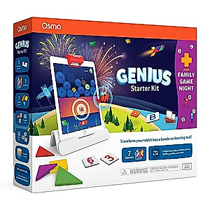 Osmo Genius Starter Kit - 7 Educational iPad Games for Spelling & Math, Ages 6-10
