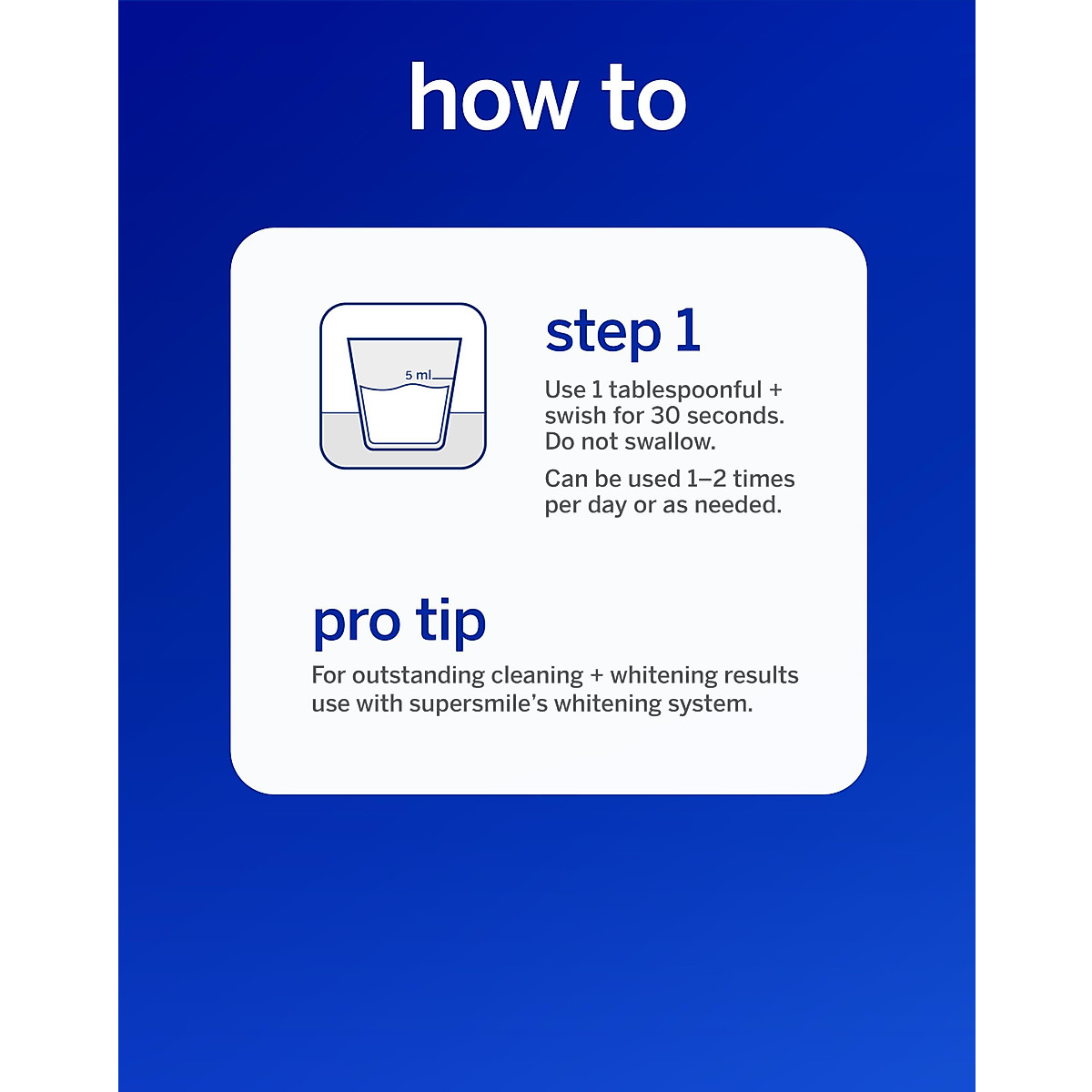 Supersmile Oral Rinse Mouthwash - Clinically Formulated Mint Flavored Sugar Free Dental Mouthwash - Fresh Breath - Anti-Germicidal - Alcohol-Free (16 Fl Oz)