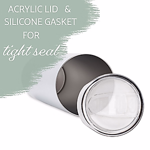 Elanze Designs Nova Name, White & Gold Glitter Marble Wrap-Around Design 20 Ounce Stainless Steel On-The-Go Coffee Travel Insulated Skinny Tumbler Mug Cup with Slide Top Lid