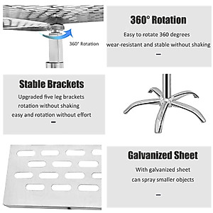 Rzjoke Rotating Paint Rack Lifting Cabinet Door Hangers for Spray Painting Stainless Steel Paint Drying Rack for Auto Body, Furniture, Car Door