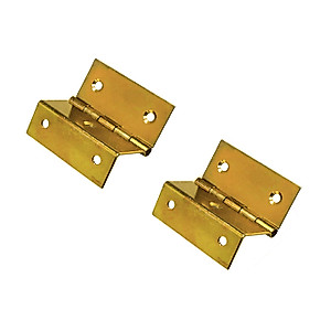 Piano Bench Hinges - 1 Pair - 5 Screw Holes with L-shaped Top Lid Hinge