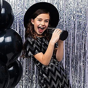 10 Pack Foil Curtain Backdrop Silver Metallic Tinsel Foil Fringe Curtains Photo Booth Props for Birthday Wedding Engagement Baby Shower Bachelorette Christmas Holiday Celebration Party Decorations