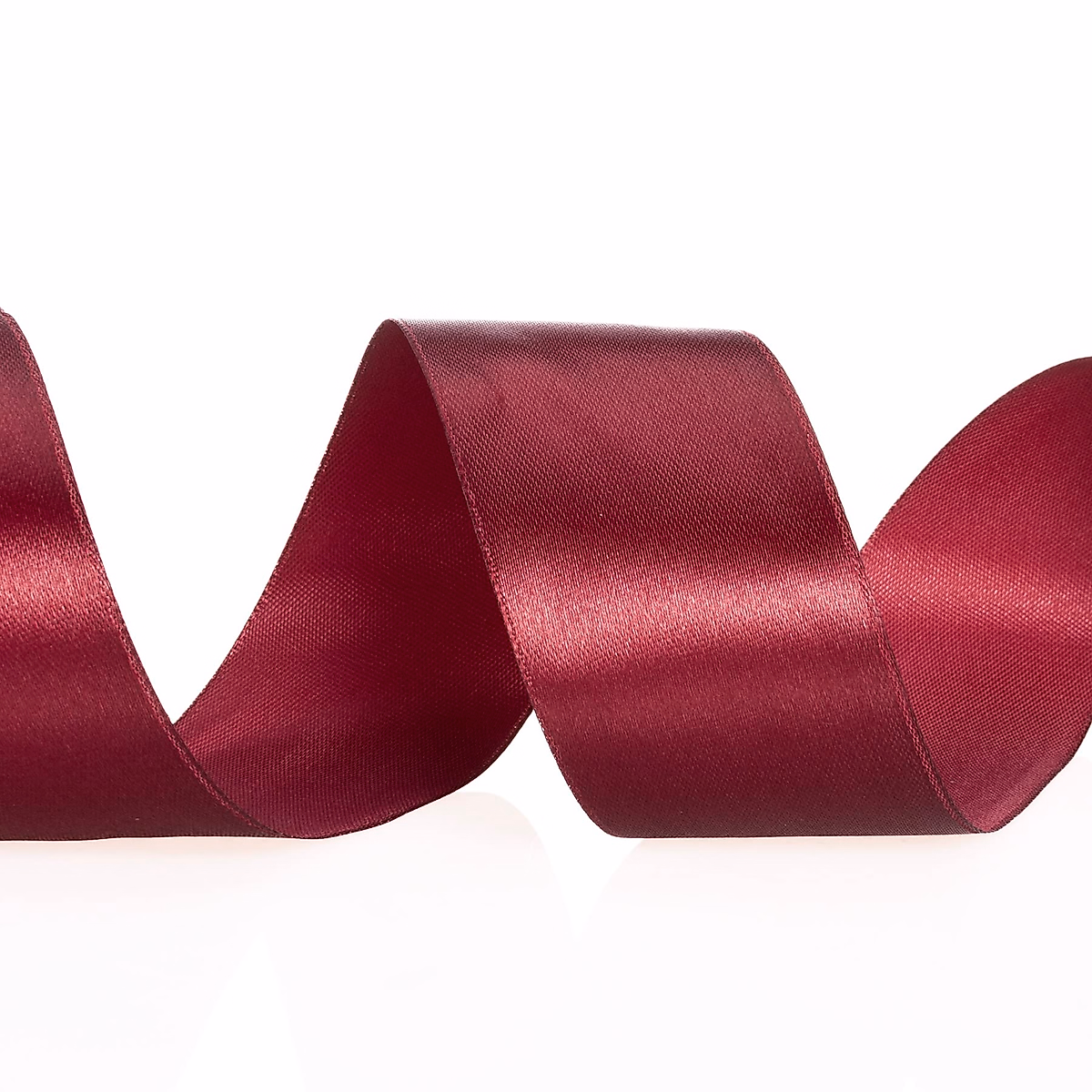 YASEO 1 1/2 Inch Wine Red Solid Satin Ribbon, 50 Yards Craft Fabric Ribbon for Gift Wrapping Floral Bouquets Wedding Party Decoration