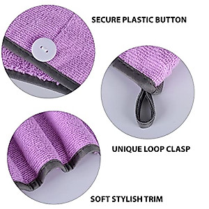Polyte Microfiber Hair Turban Wrap Drying Towel, 12 x 28 in, 4 pack (Blue,Pink,Purple,White)