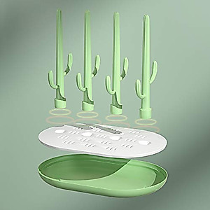 Happiddler Baby Bottle Drying Rack, Large Capacity Bottle Dyer Holder for Baby Bottles Nipples Cups Pump Parts and Accessories (Green)