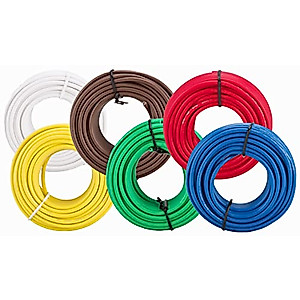 12 GA Gauge 50 FT Rolls Primary AUTO Remote Power Ground Wire Cable (6 Colors)