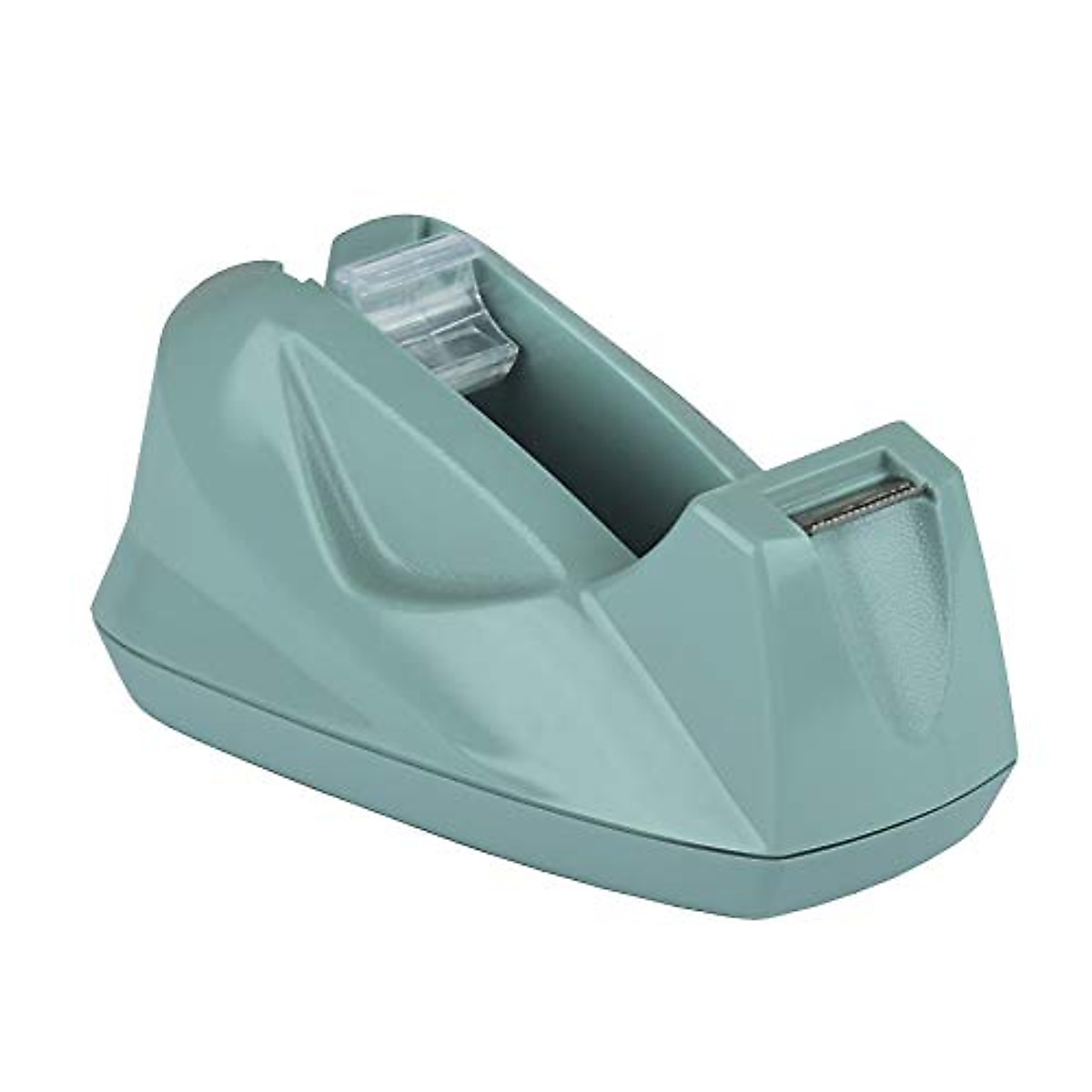 Acrimet Premium Desktop Tape Dispenser, Plastic, Non-Skid Base (Heavy Duty) (Solid Green Color)