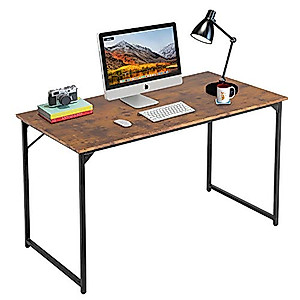 Computer Desk,47.2 inches Home Office Desk Writing Study Table Modern Simple Style PC Desk with Metal Frame，Brown
