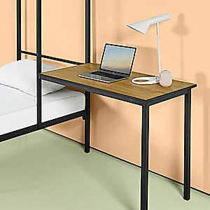 Zinus Kenn Canopy Bed Frame with Desk for students, Twin