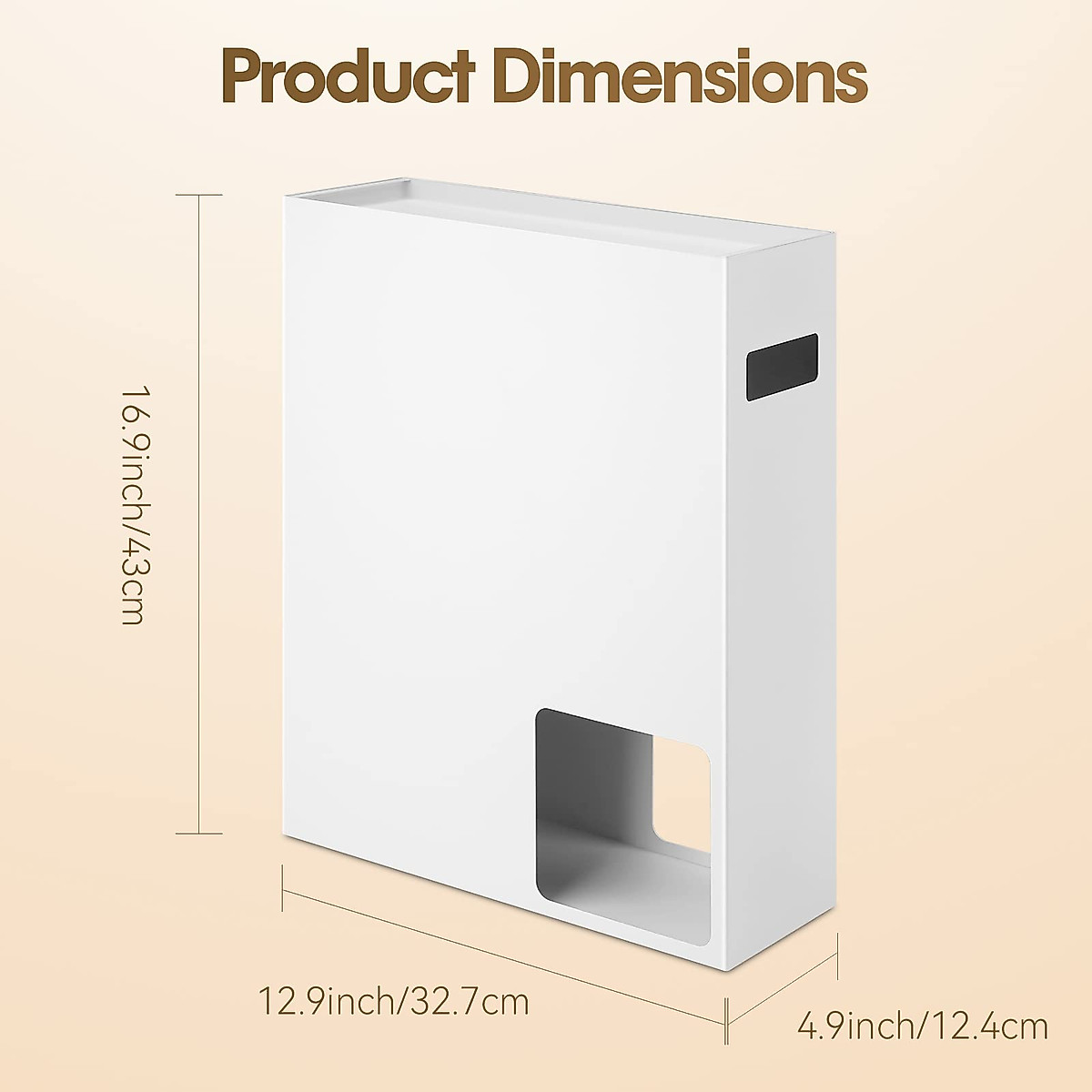 Toilet Paper Storage Organizer, Toilet Paper Holder Dispenser, 12 Rolls Compatible, White