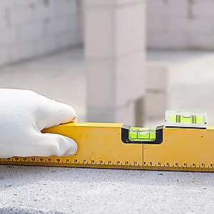 VILLCASE Magnetic Tool High Precision Mini Level Bubble Small Horizontal Bubble Three Line Horizontal Pearl Level Magnetometer (52 * 18 * 15mm Green magnetism 1PCS) Magnetic Tools