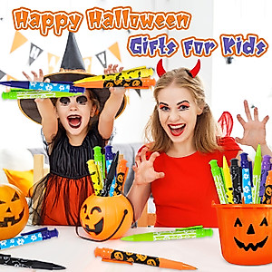 Shemira Halloween Party Favor for Kids, 24 Pcs Jumbo Pen in 6 Assorted Halloween Theme Designs for Trick or Treating, Halloween Goodie Bag Filler, Halloween Miniatures, School Classroom Rewards