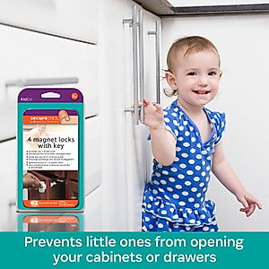 Kidco Magnet Lock Set - 4 Pack Magnetic Locks for Child Protection
