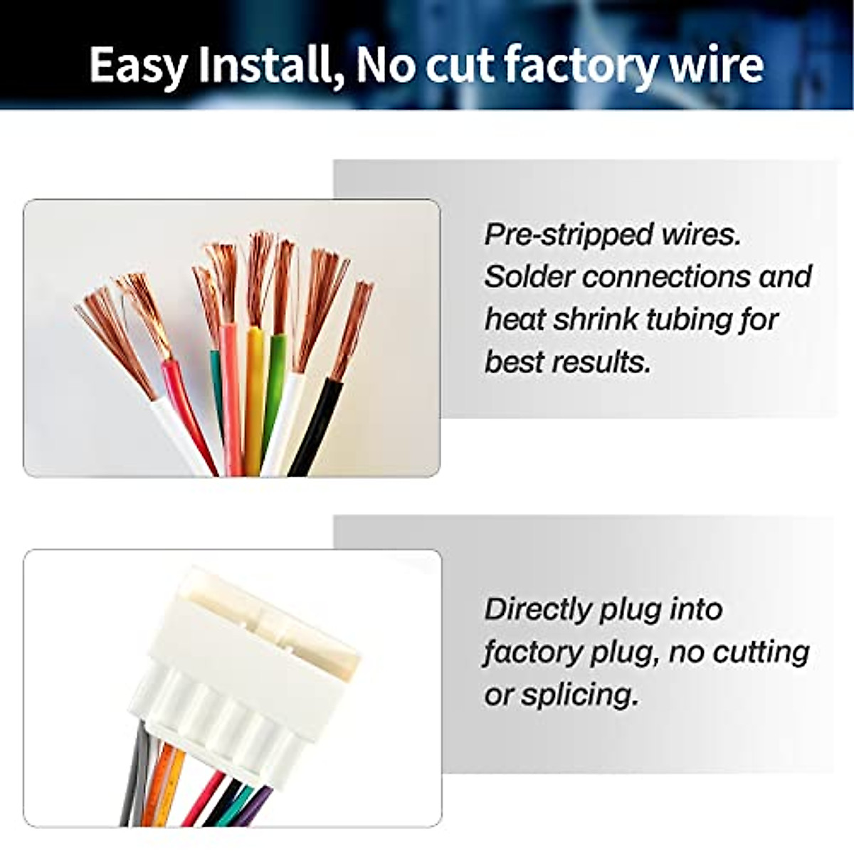 RED WOLF Radio Wiring Harness Adapter 16-Pin Connector Replacement for Honda Honda Accord Civic CRV 1986-1998, Acura Integra CL RL 1986-2001 Vehicles Aftermarket Stereo Cable Plug