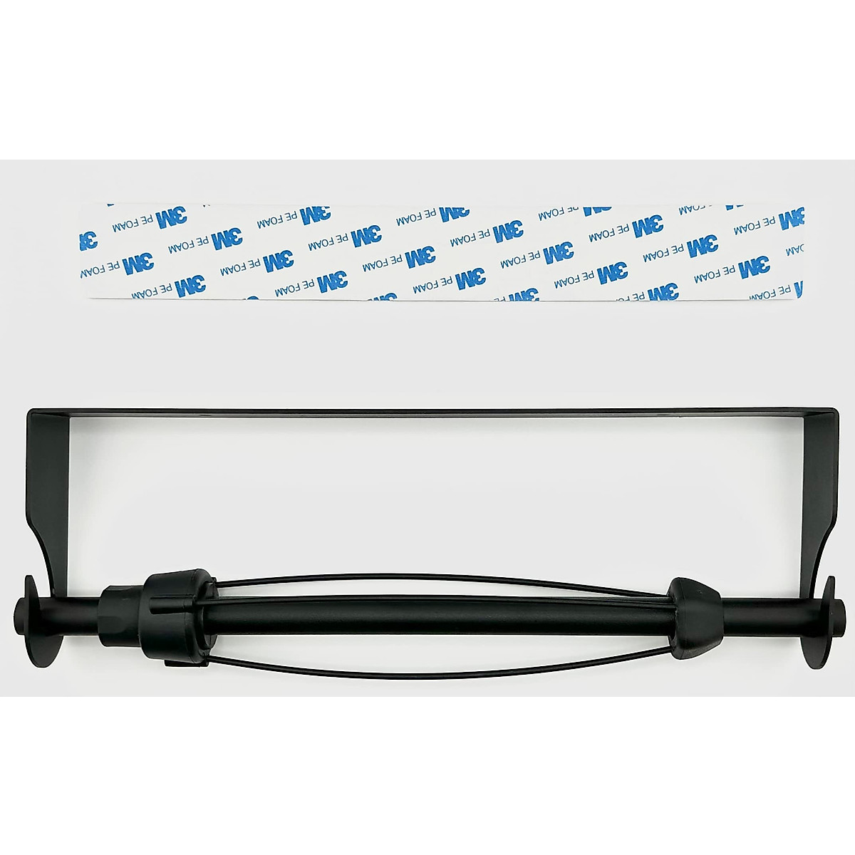 2024 Upgraded Paper Towel Holder - Extra Long Arms for Any Size Paper - Made of Ultra-Strong Steel - Wall/Under Cabinet Mountable with Adhesive or Screw Installation - Durable Black Materials