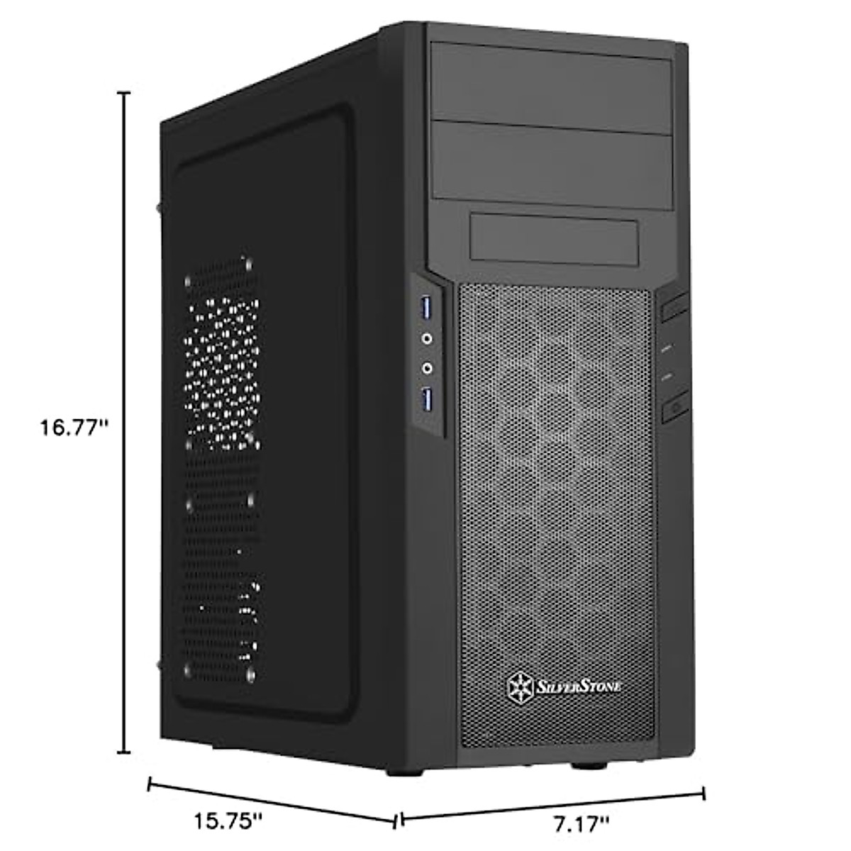 SilverStone Technology PS13B ATX Tower Computer Case with 2 X 5.25 Bays PS13B-x