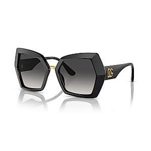 Dolce & Gabbana DG4377 Womens Sunglasses Black/Black/Grey Gradient One Size