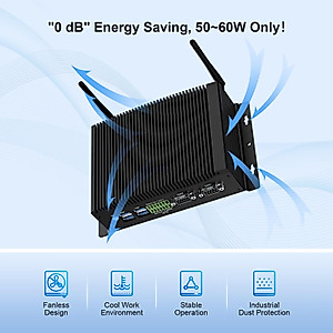 WEIDIAN Industrial Mini PC, Intel Core i7-10810U, 64GB RAM, Windows 11 Pro, 1TB SSD, 4K UHD Triple Display, Fanless Design, GPIO Interface, Wireless Connections
