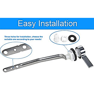 Toilet Flush Lever Handle Replacement, Universal Side Mount Toilet Tank Flush Lever Fit for Kohler Trip Lever, Polished Chrome (Side Mount)