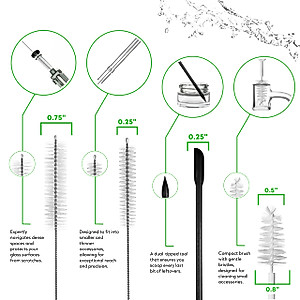 Pipe Perfect | Original (Mid-Sized) | 7pcs Multi-Purpose Brush Pack | Pipe Cleaner for Small Pipe and Tube Cleaning Brush Kit