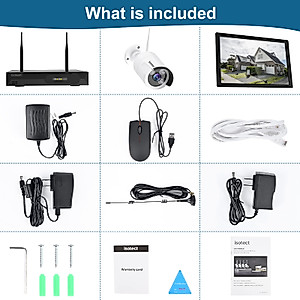 [Newest Strong Version]ISOTECT 11.6''Monitor, High-efficiency Video Coding Monitoring NVR Wireless Security Camera System,8CH Full HD 3MP CCTV Security System,6 IP66 Waterproof Cameras,2TB HDD