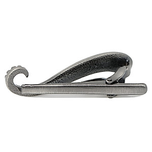 MENDEPOT Octopus Limb Tie Bar Burnished Silver Tone Octopus Limb Tie Clip In Box