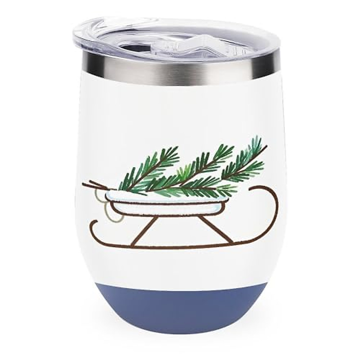 OPTKSNCU 304 Stainless Steel Insulated Cup with Lid, Christmas Art Poster Print Durable, And Easy to Clean – Ideal for Home, Office, And Gift Giving