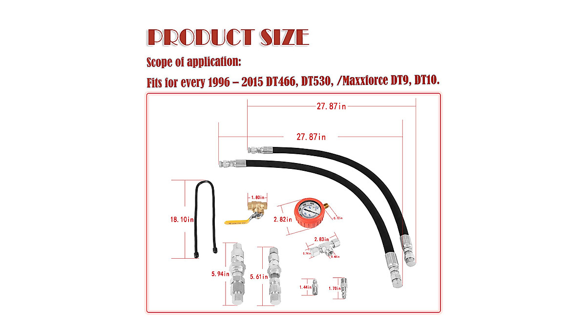 Hpop Test Tool Kit for DT466, DT530 & Maxxforce Engines