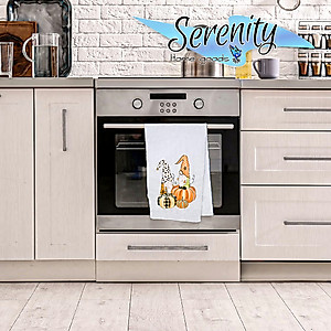 Fall Decor | Fall Decorations Kitchen Towels | Fall Hand Towels For Bathroom | Pumpkin Decor | Autumn Table Decorations | Harvest Thanksgiving Halloween Gnomes