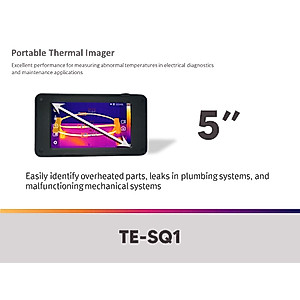 Thermal Expert TE-SQ1, i3system Thermal Imaging Camera, 384x288 IR Resolution, 5" Touch Screen, Designed and Manufactured in Korea, Excellent Performance for Measuring Abnormal temperatures