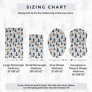 Pobi Baby - 2 Pack Premium Bassinet Sheets for Standard Bassinets - Ultra-Soft Cotton Blend, Stylish Animal Woodland Pattern, Safe and Snug for Baby (Magical)