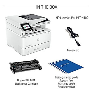 HP LaserJet Pro MFP 4101fdne Black & White Printer with HP+ Smart Office Features and Fax