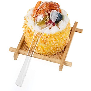 3 Oz 90ml Clear Square Dessert Cups with Spoons Plastic Dessert Cake Snack Bowl Disposable Ice Cream Dessert Bowls Dessert Cups Tasting Sample Cup Serving Salad Bowl Party Favor Cups,Pack of 24