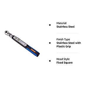 Summit Tools Bit-Head Digital Torque Wrench, 1/4 inch Drive Adopter, 0.221-4.424 ft-lbs Range, Measure Peak Torque, Compact Size, Calibrated (BMS2-006CN-S)
