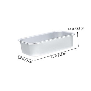 Hemoton 8pcs Aluminum Cake Pans Cupcake Baking Pan Non Stick Baking Sheet Loaf Baking Dish Stainless Steel Meatloaf Baking Pan Bread Baking Household Baking Plate Kitchen Supplies Toast