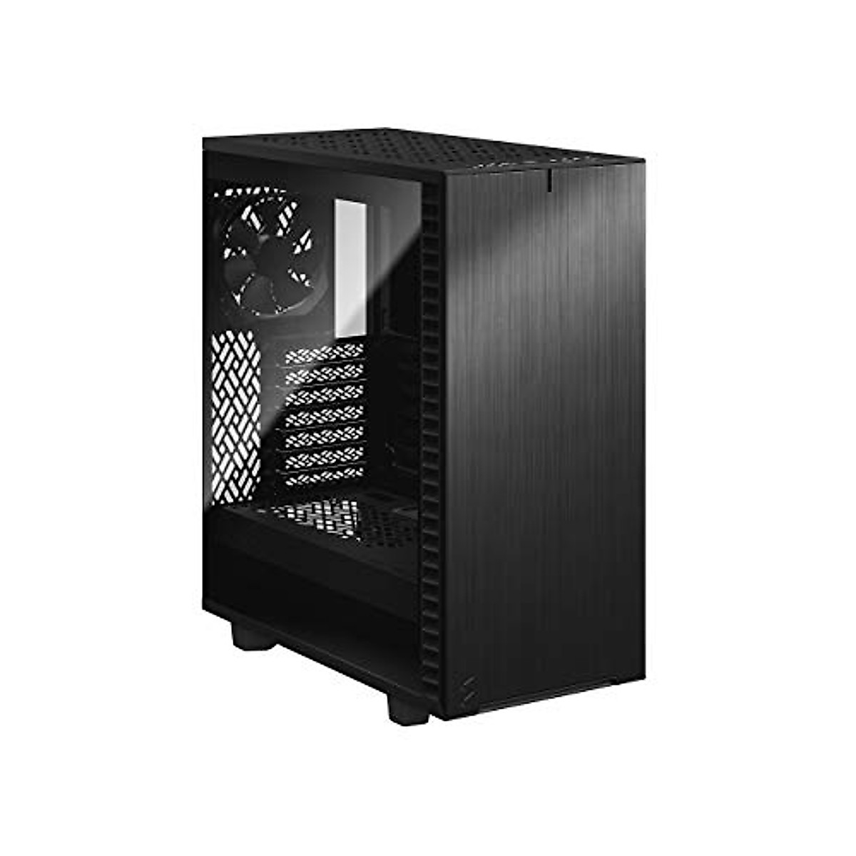 Fractal Design Define 7 Compact Black Brushed Aluminum/Steel ATX Compact Silent Dark Tinted Tempered Glass Window Mid Tower Computer Case