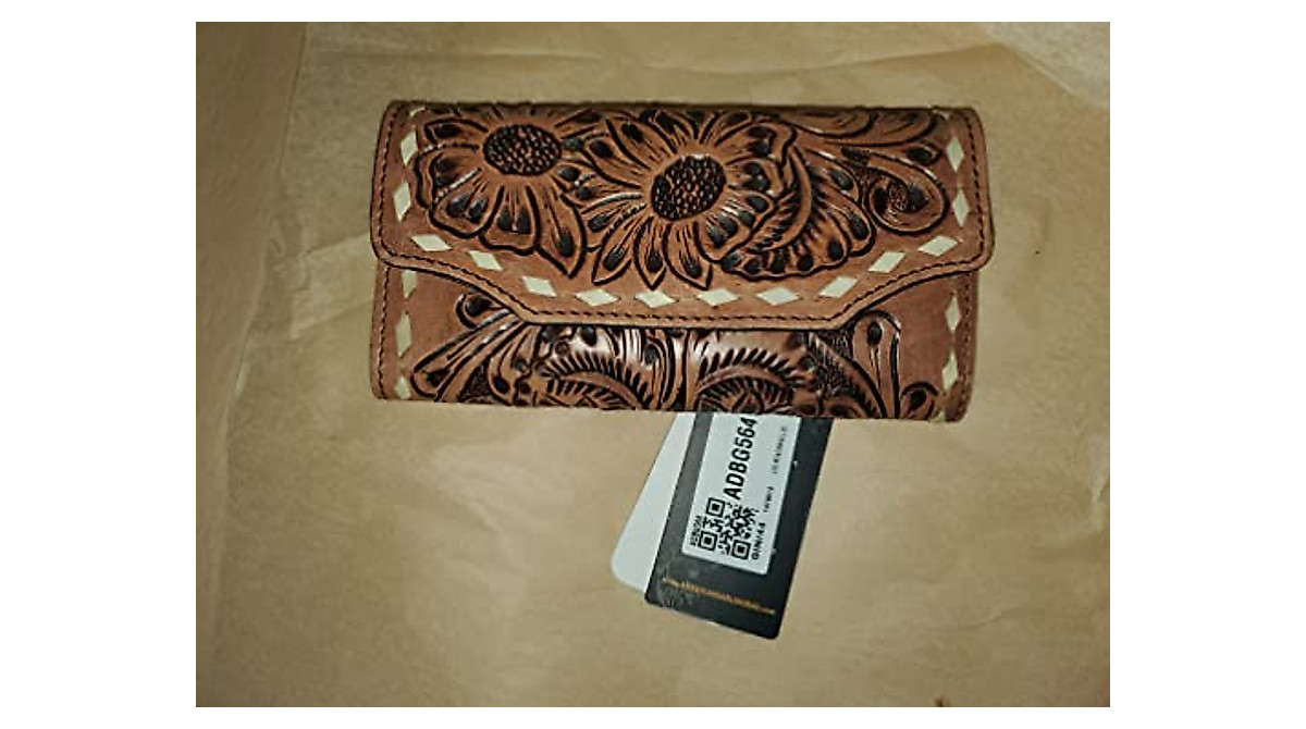 American Darling Hand-Carved Leather Wallet - Western Clutch