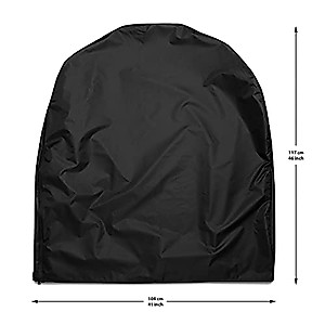 Miloah MILOAH Firewood Log Hoop Cover 40 Inch Heavy Duty Waterproof with Zipper and Straps Weather Resistant Round Storage Tarp Complete with Working Gloves